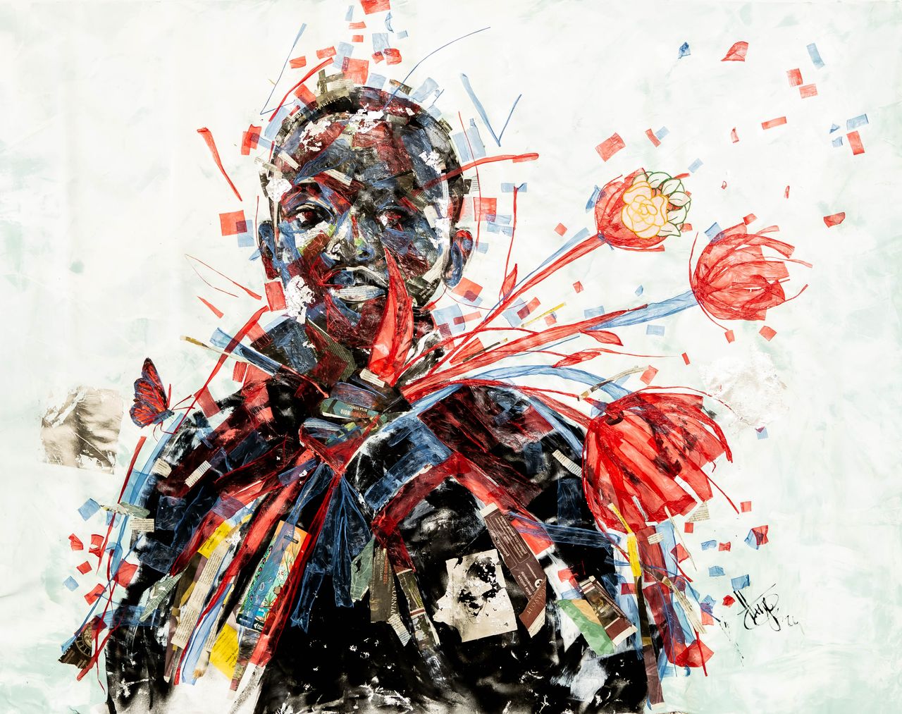 Flower Boy, Painting by Hage | AFRIKANIZM ART