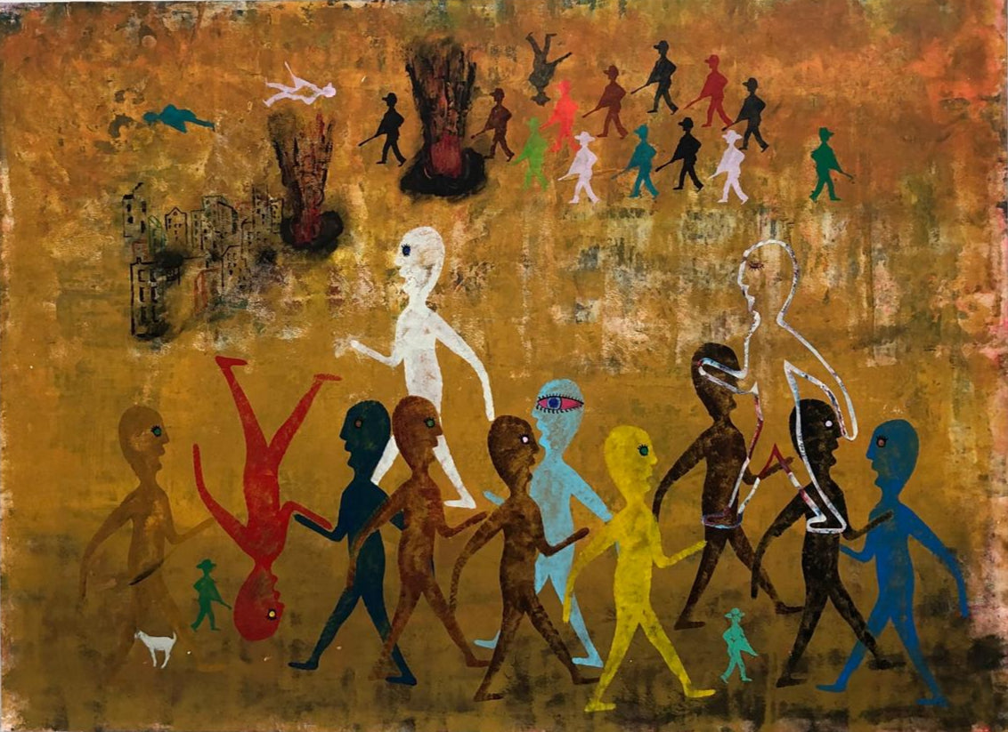 Gaza, Painting by Mário Tendinha | AFRIKANIZM ART