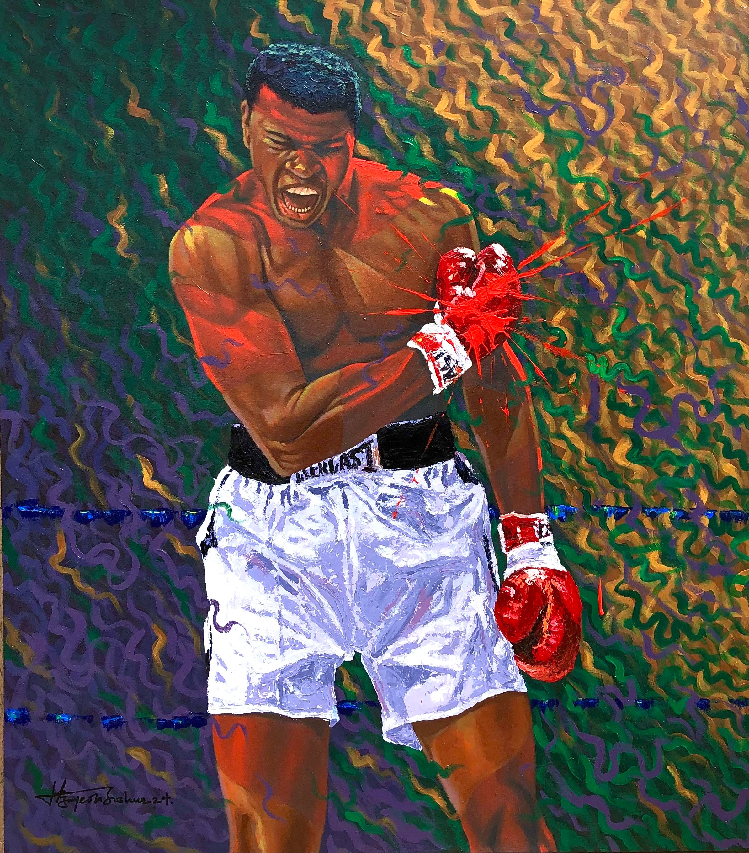 The myth, law and legend "Muhammad Ali, Painting by Jayeola Joshua ...