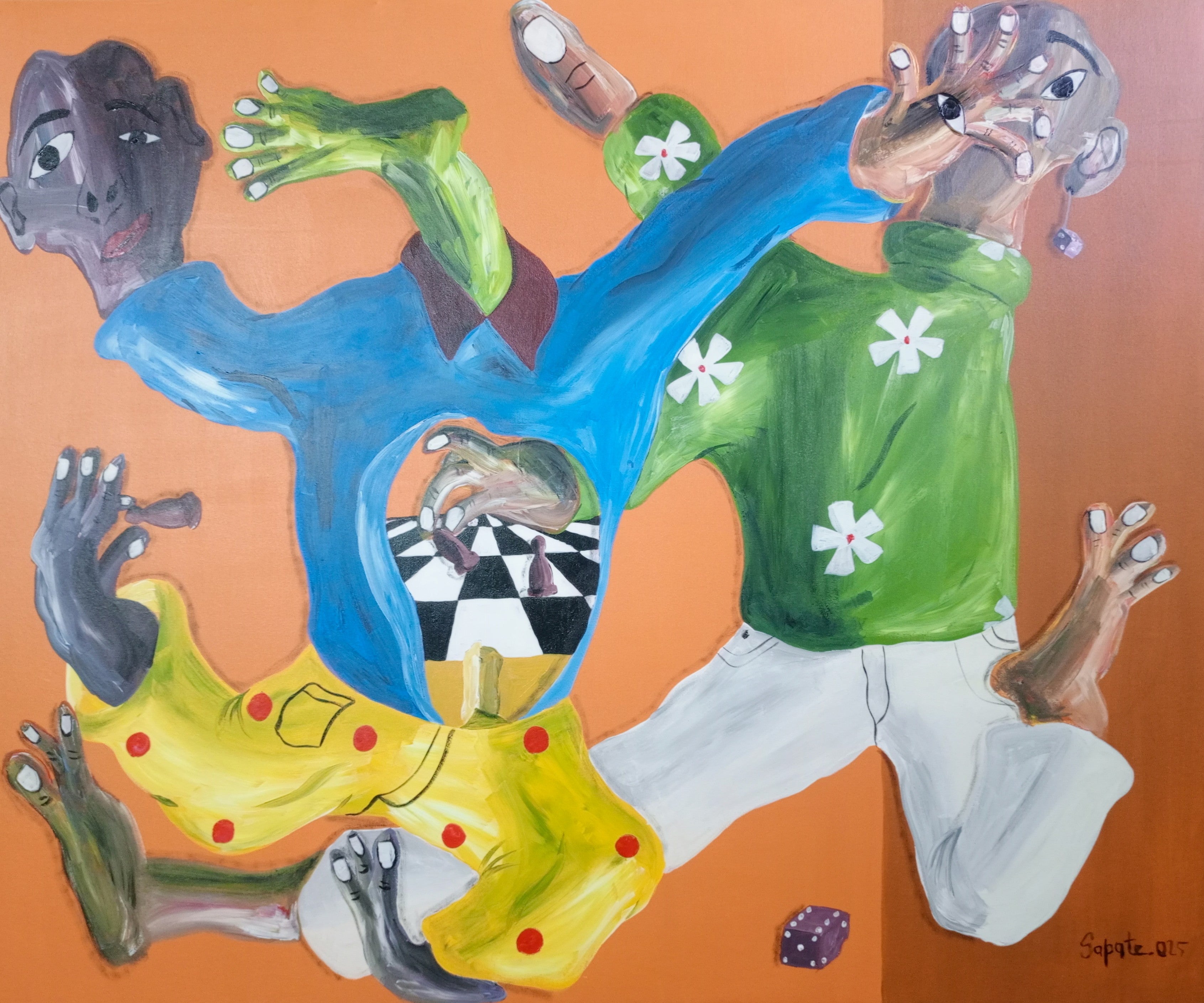 Open Game, Painting by Samson Adetunji | Afrikanizm Art – AFRIKANIZM ART