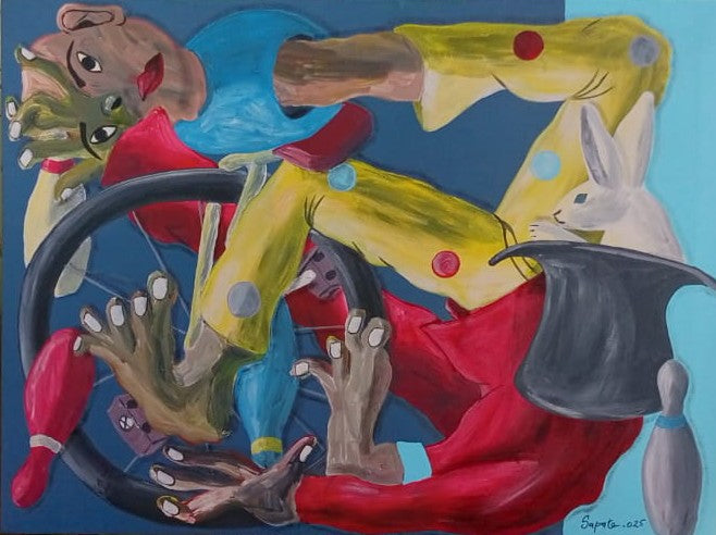 Malabarista é a Magia do Circo – Original Painting by Samson Adetunji ...