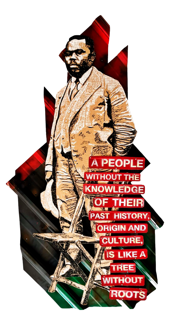 Marcus Garvey, Painting by Rómulo Santa Rita | AFRIKANIZM ART
