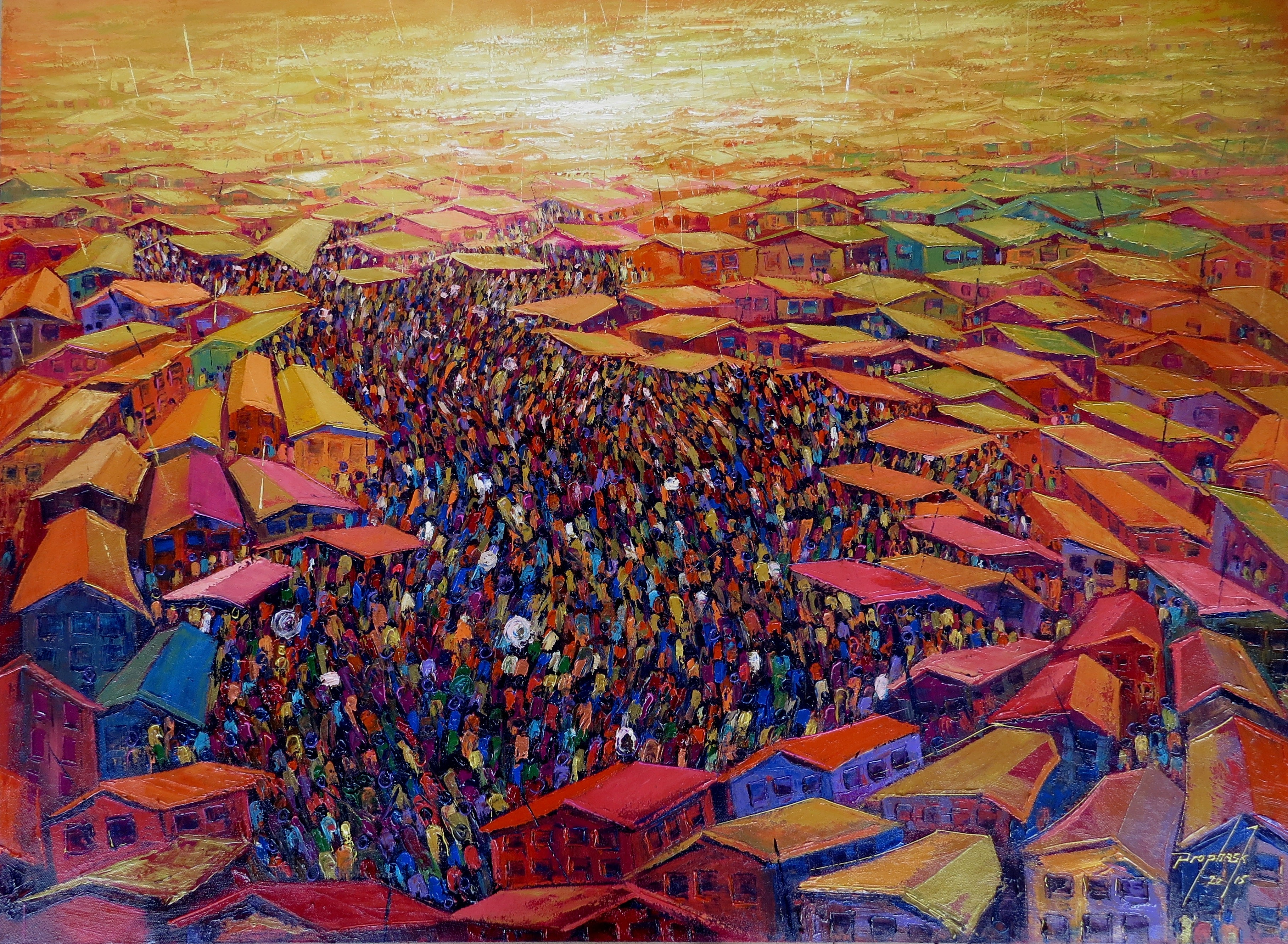Unification II, Painting by Samuel Prophask | AFRIKANIZM ART