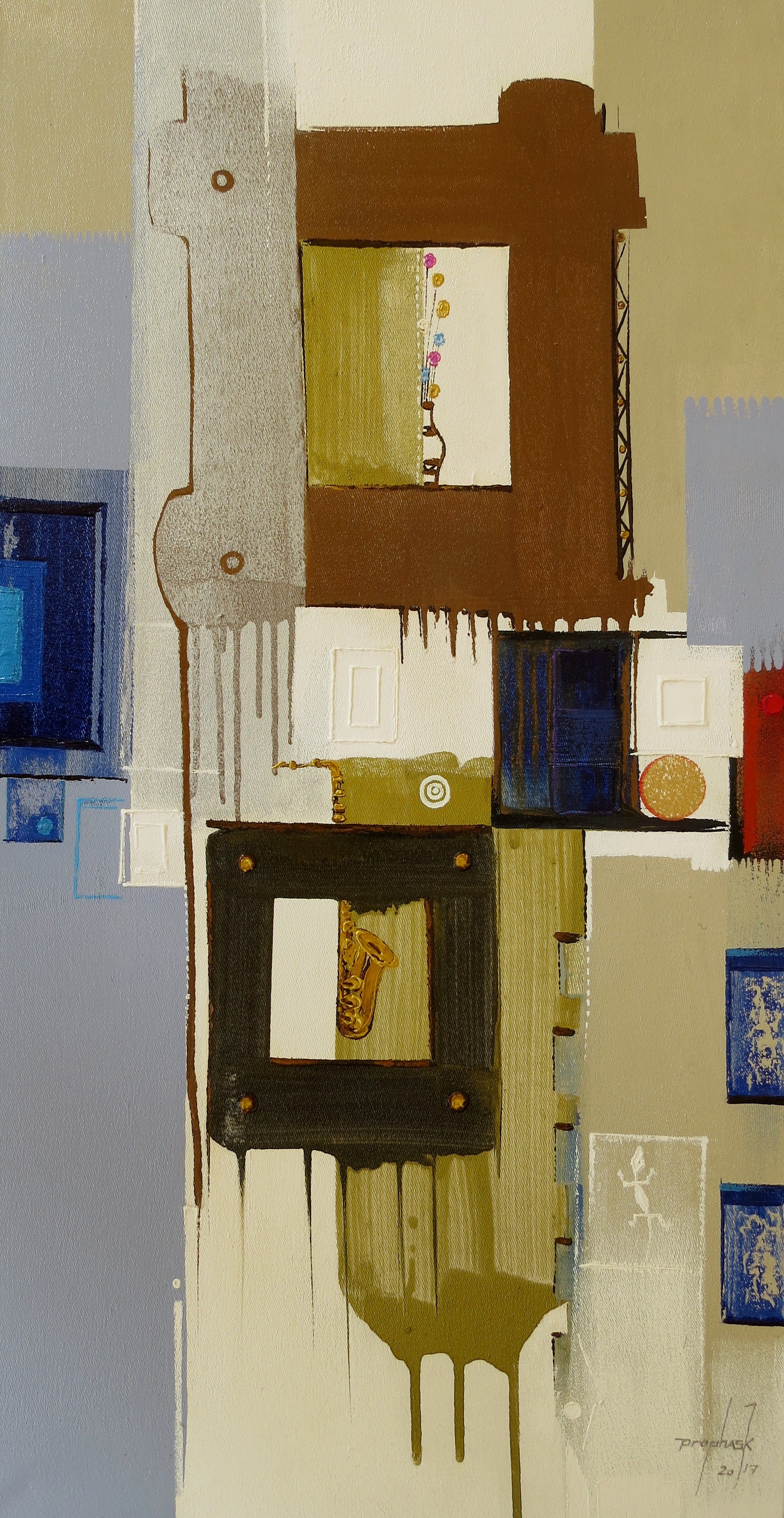 Windows of life, Painting by Samuel Prophask | AFRIKANIZM ART