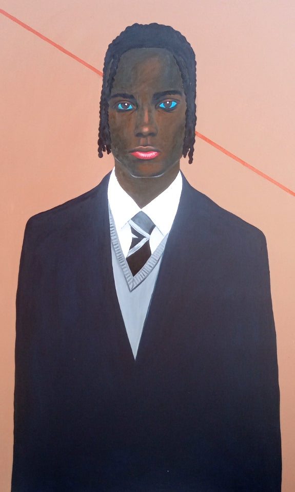 Young Collector, Painting by Robert Osei Anim | AFRIKANIZM ART – Afrikanizm