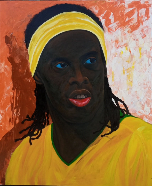 The Footballer, Painting by Robert Osei Anim | AFRIKANIZM ART – Afrikanizm