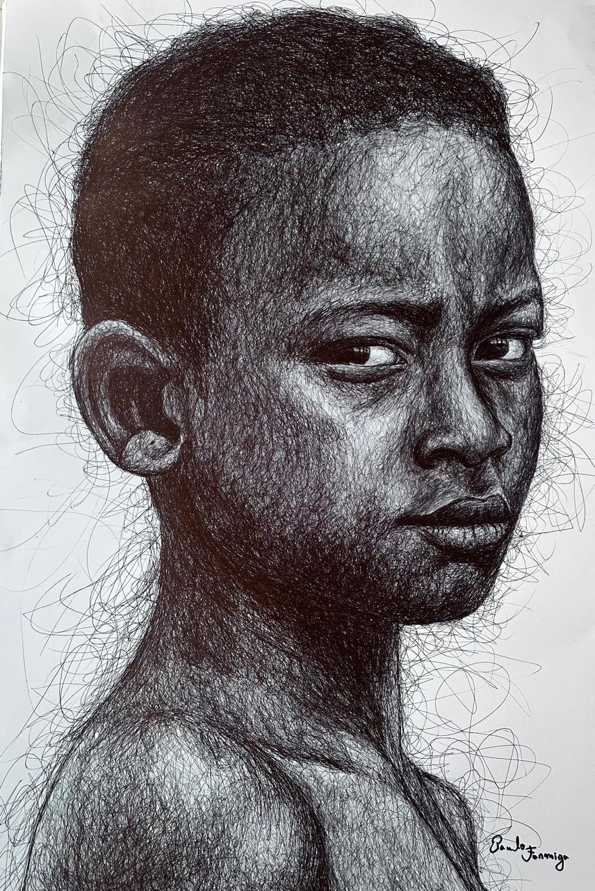 Humility, Drawing by Paulo Formiga | AFRIKANIZM ART