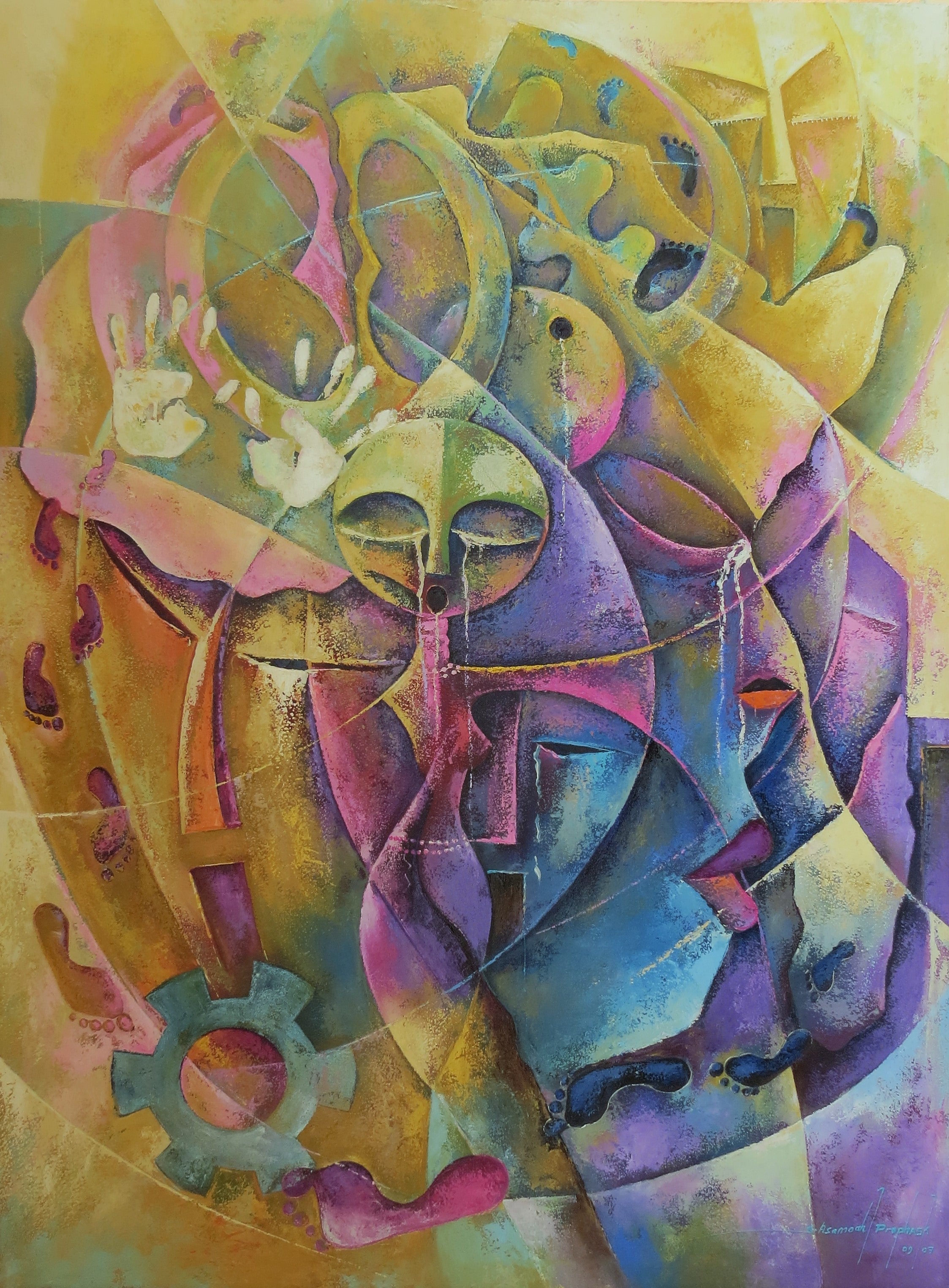 Woes of Migration, Painting by Samuel Prophask | AFRIKANIZM ART