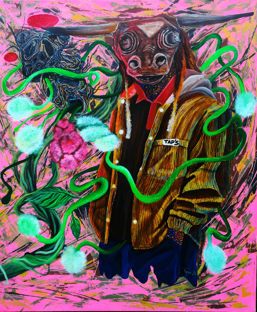 Vaca Bruto, Painting by Tapa Donatien | AFRIKANIZM ART